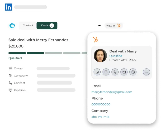 LeadCRM.io: The #1 LinkedIn HubSpot Integration | 1-Click Sync