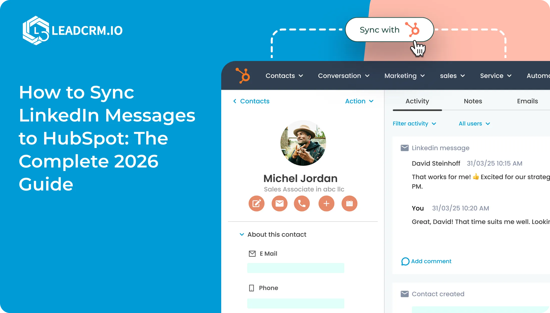 Sync LinkedIn Messages to HubSpot | 2026 Guide